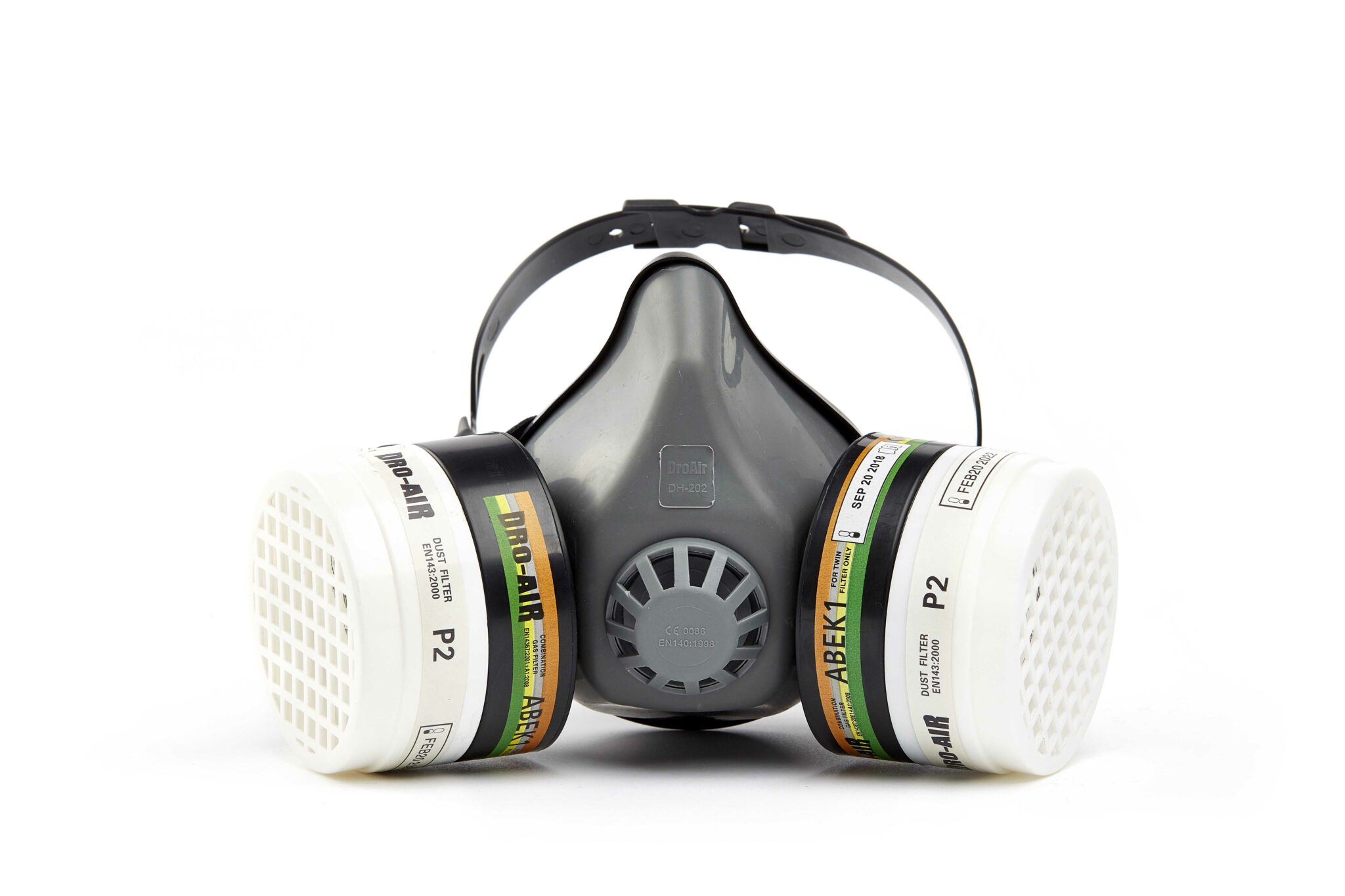 Respirator Double TWIN MIDI DH-202 Grey (MASK ONLY) - Lightweight and ...