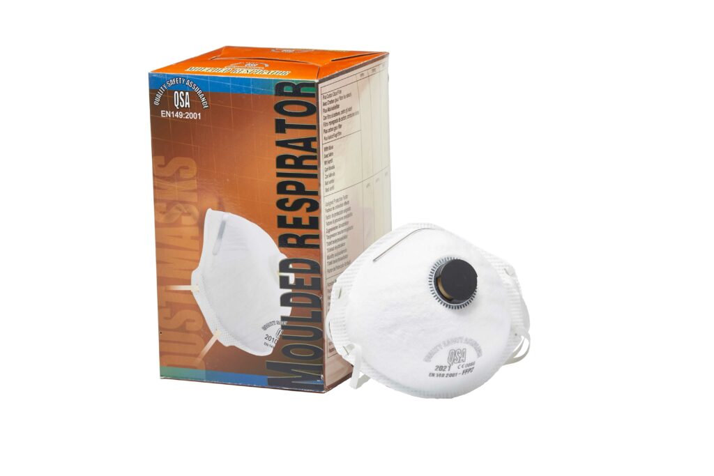 Dust Masks FFP2 + Valve (12 Per Box) - Durable & Affordable